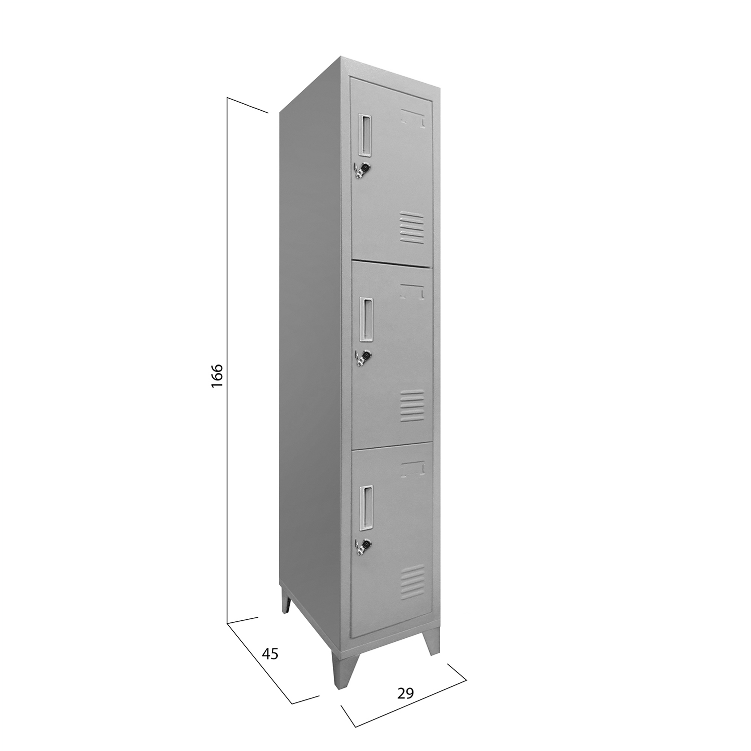 LOCKER KE METÁLICO 3 PUERTAS KE1-03 – Kantenah