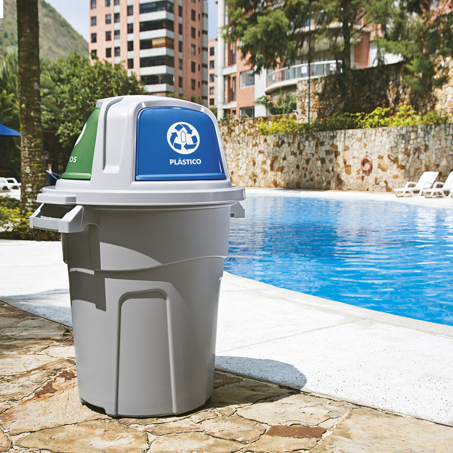 Basurero Triple 100 lts BAS1-03 – Kantenah